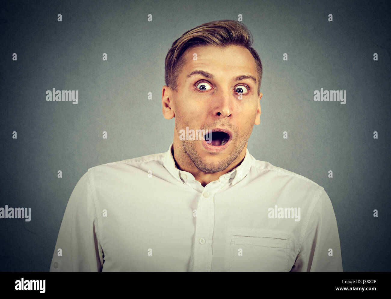 Shock surprise crazy scream hi-res stock photography and images - Alamy