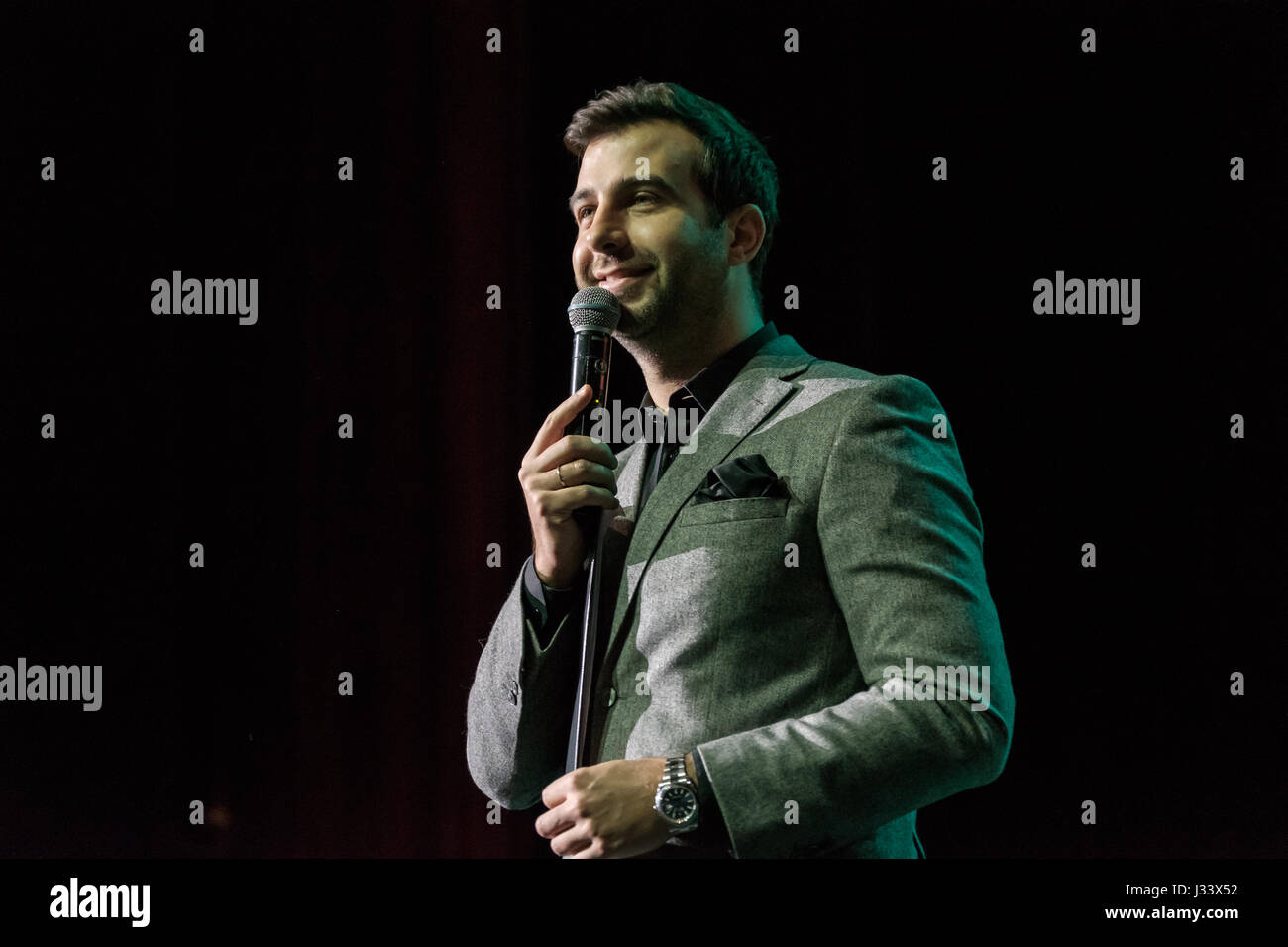 Famous Russian showman Ivan Urgant performs at Synergy Global Forum ...