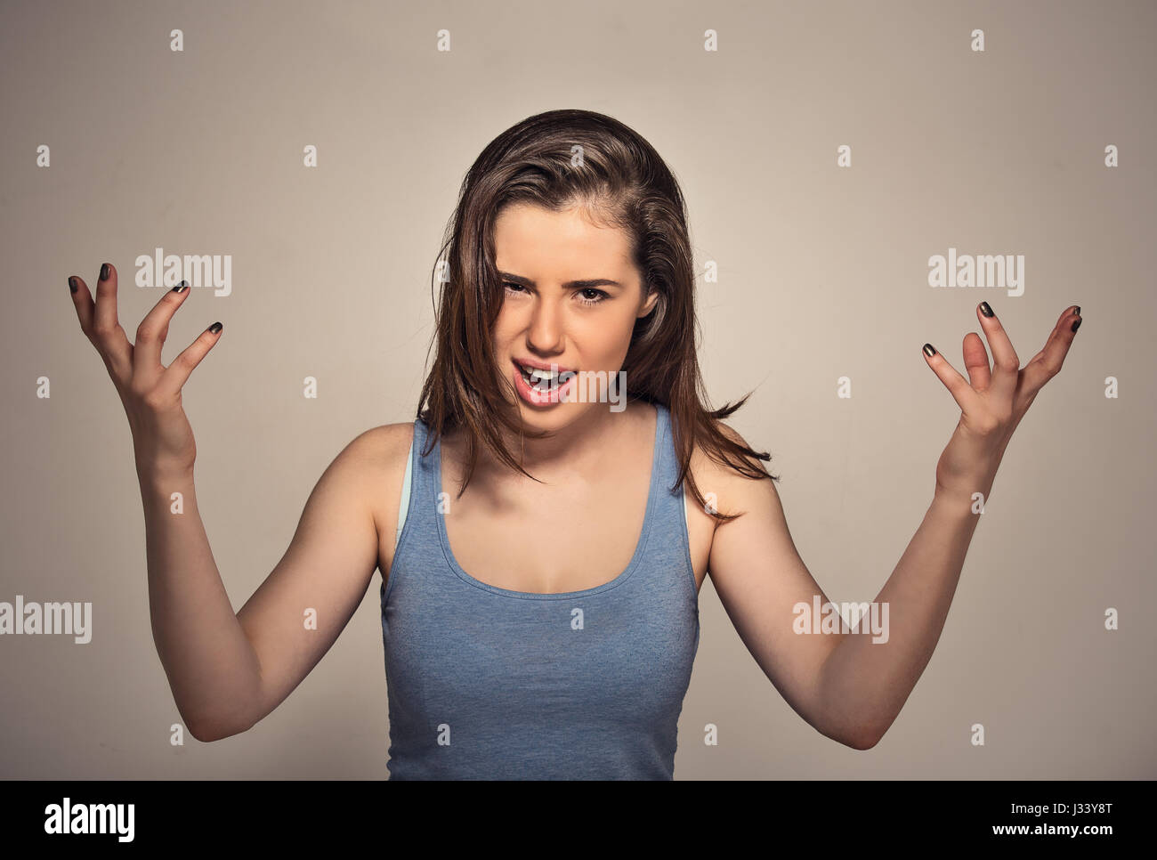 Angry arguing hands hi-res stock photography and images - Alamy