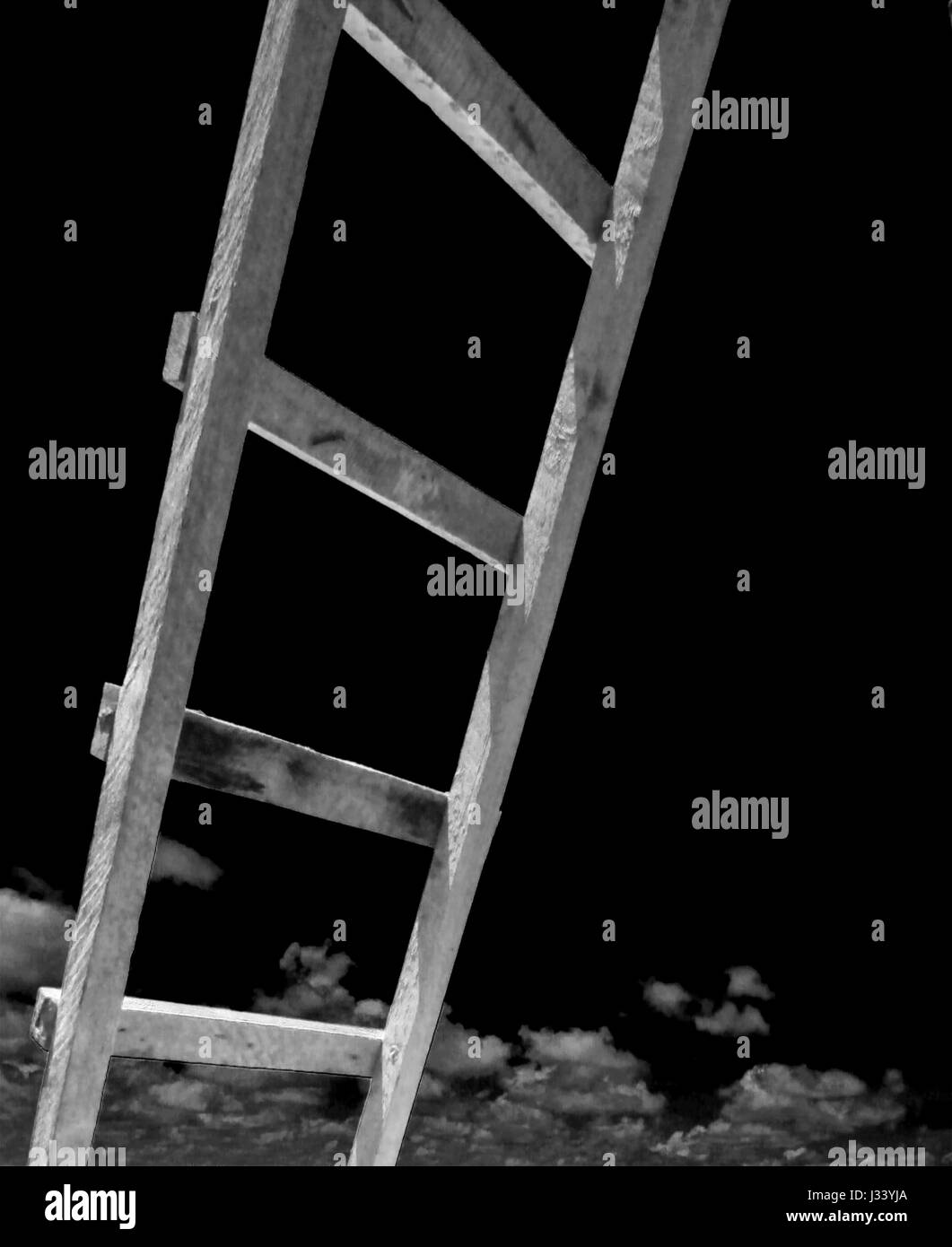 Black and white ladder hi-res stock photography and images - Alamy