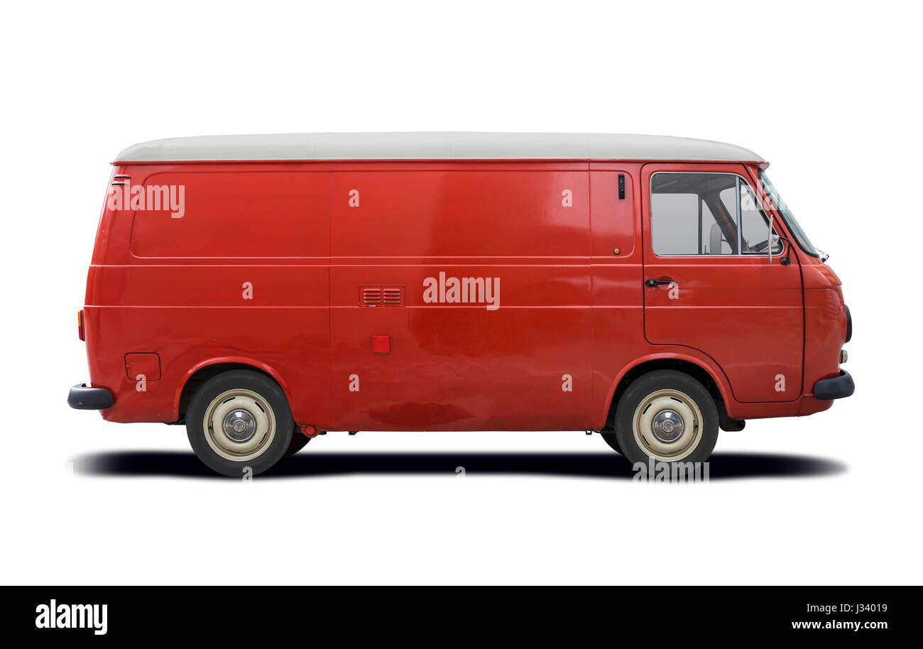 Classic Italian van side view isolated on white Stock Photo - Alamy