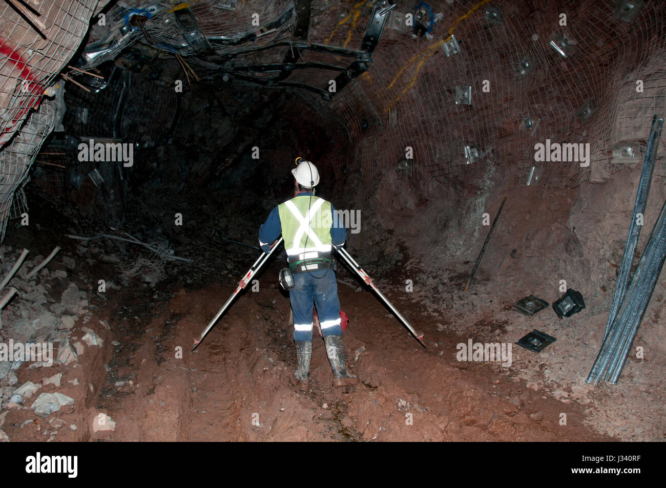 Underground Mine Surveyor Stock Photo - Alamy