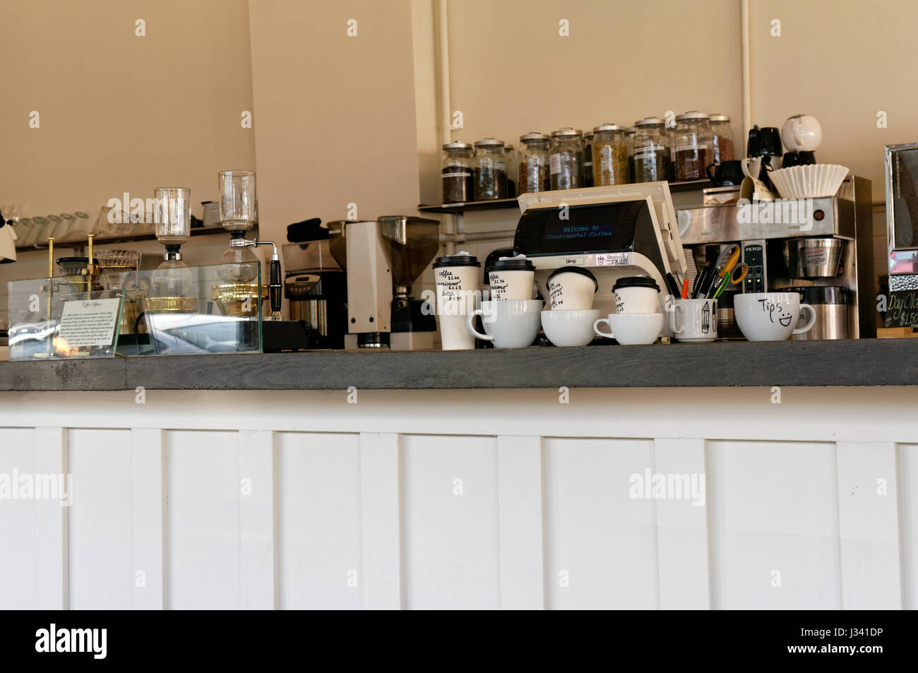 Cafe counter interior hi-res stock photography and images - Alamy