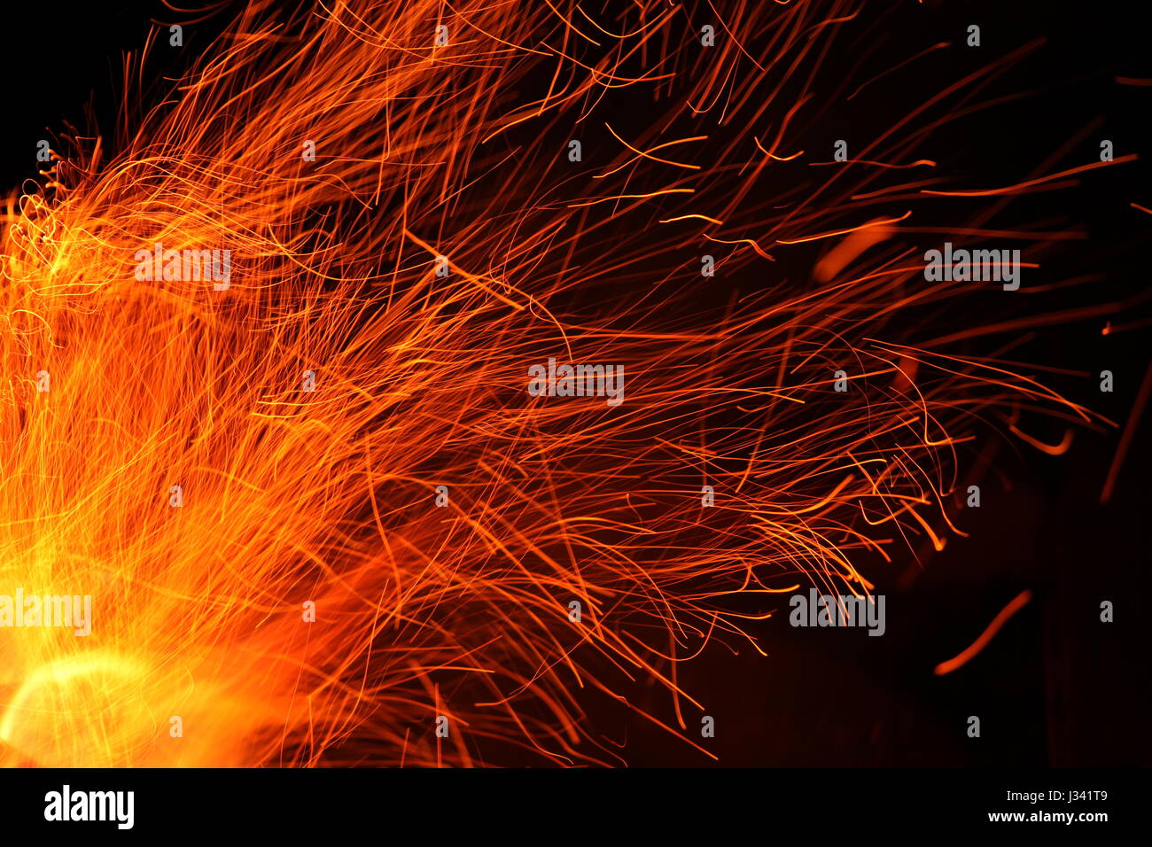 High resolution close-up of bonfire, with long exposure for the graphic ...