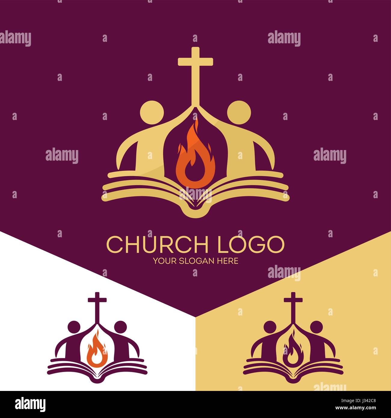 Church logo. Christian symbols. The church is based on the biblical ...