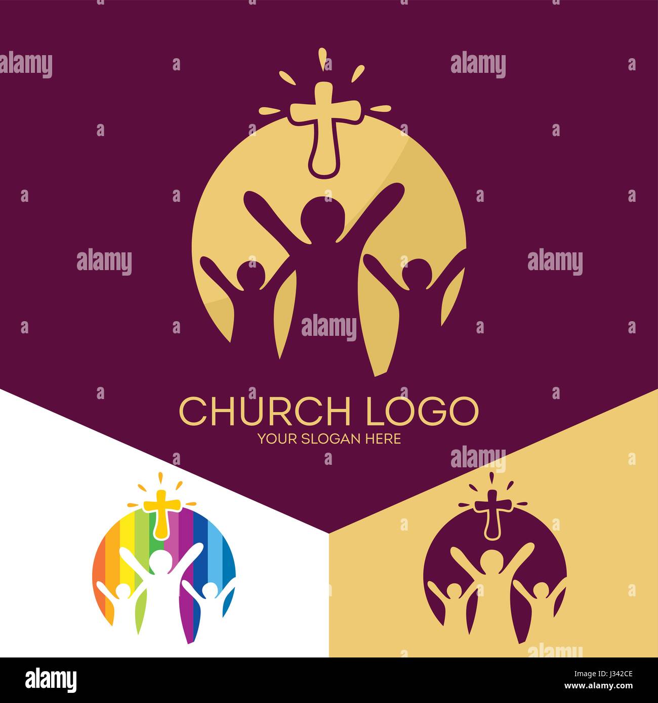 Church logo. Christian symbols. Church of God, faithful to the Lord ...