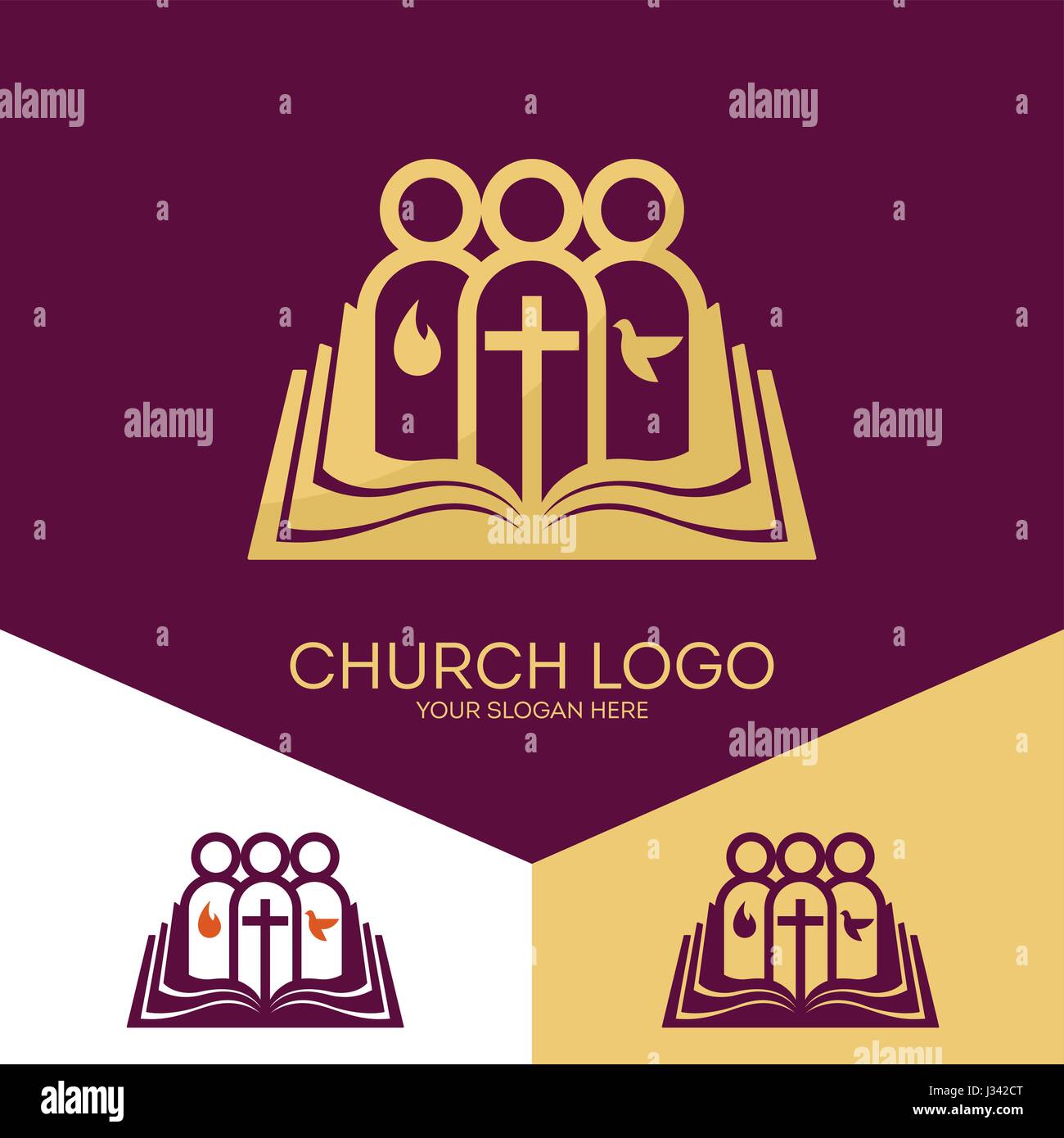 Church logo. Christian symbols. Church of God, faithful to the Lord ...