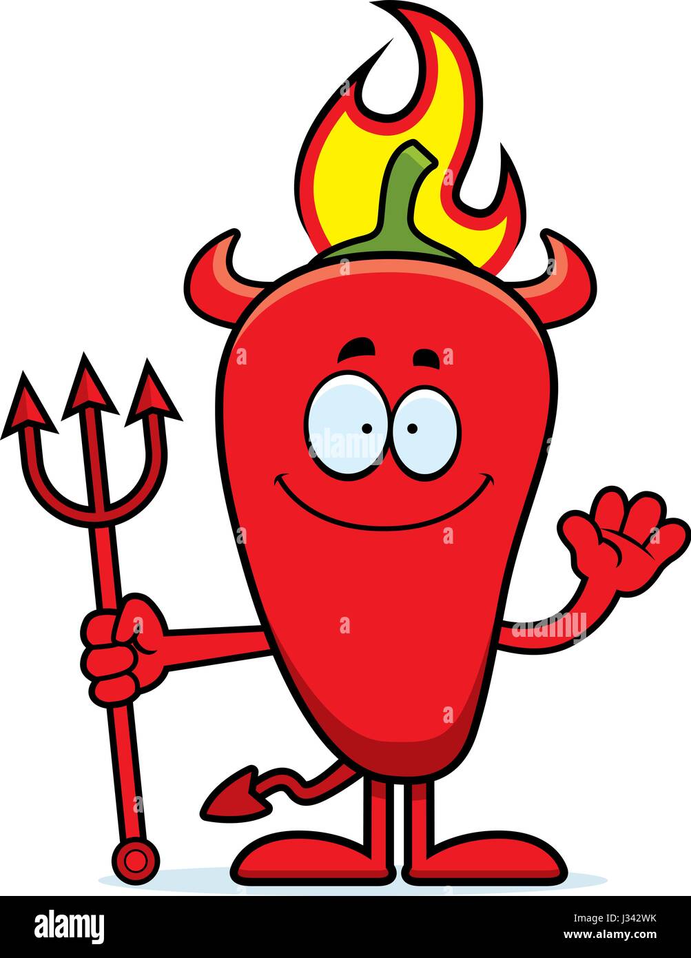 Cartoon illustration chili pepper devil hi-res stock photography and ...
