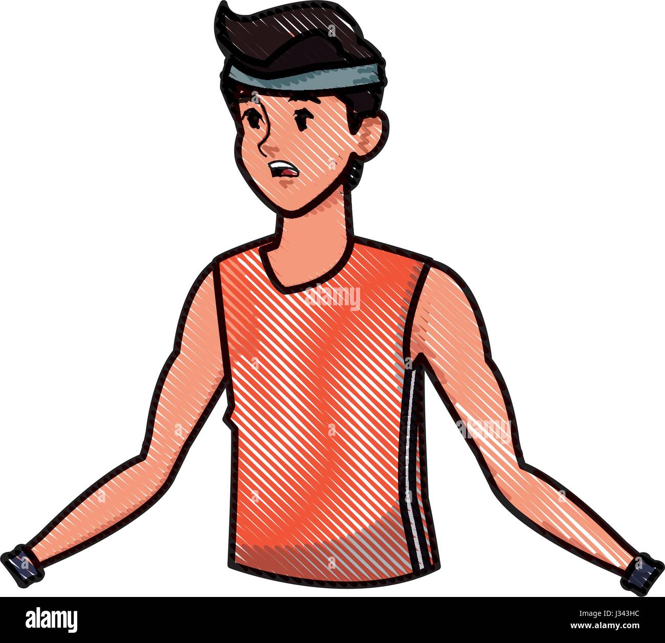 sport man fitness active lifestyle draw Stock Vector Image & Art - Alamy