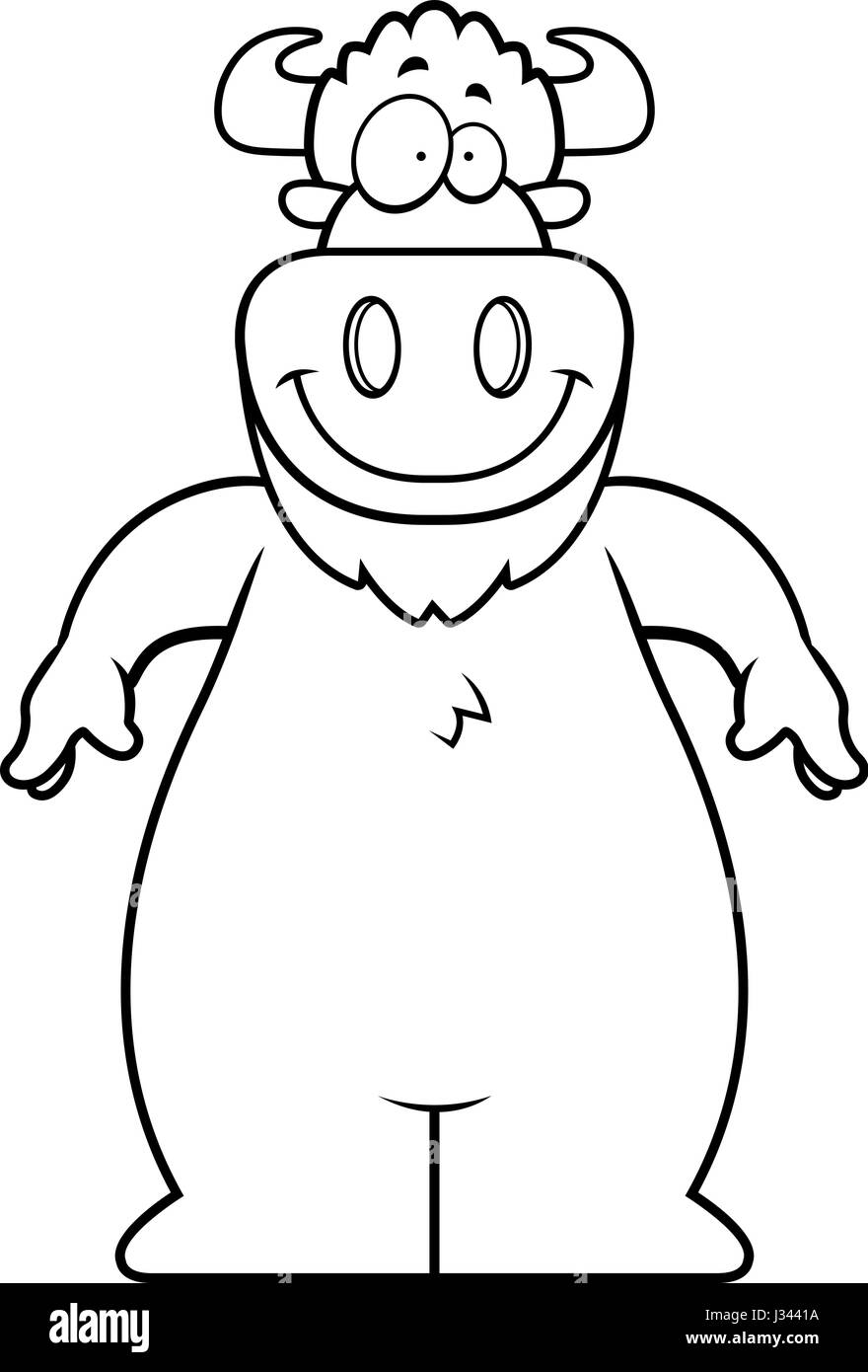 A cartoon illustration of a buffalo smiling Stock Vector Image & Art ...