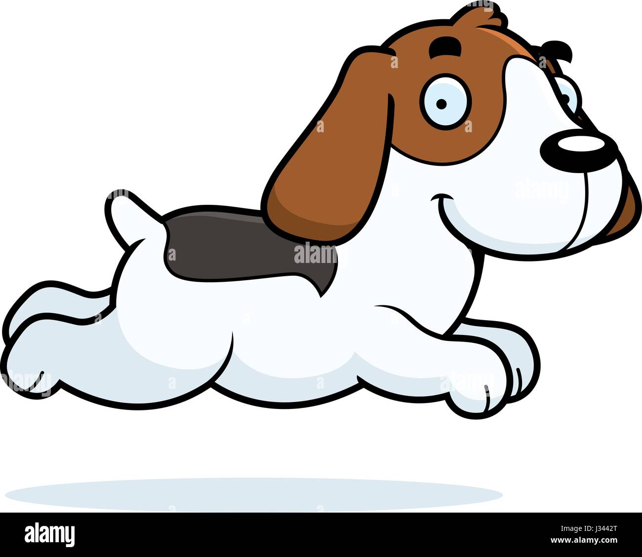 A cartoon illustration of a Beagle running Stock Vector Image & Art - Alamy