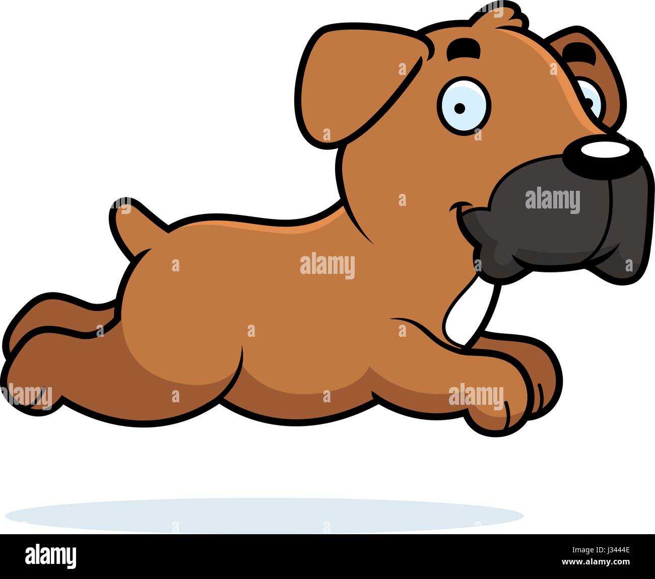 A cartoon illustration of a Boxer dog running Stock Vector Image & Art ...