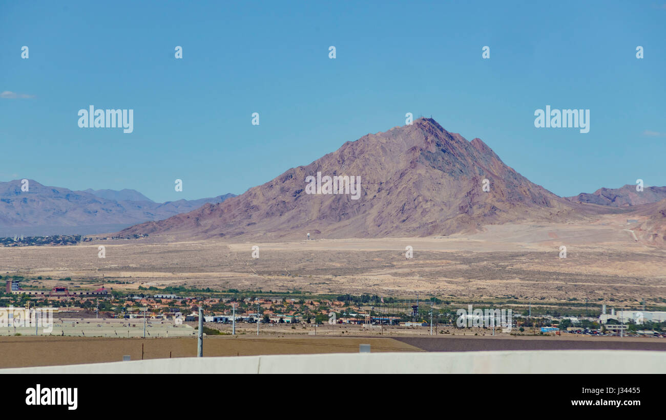 Beautiful mountain with blue sky near Las Vegas, Nevada, U.S.A Stock ...