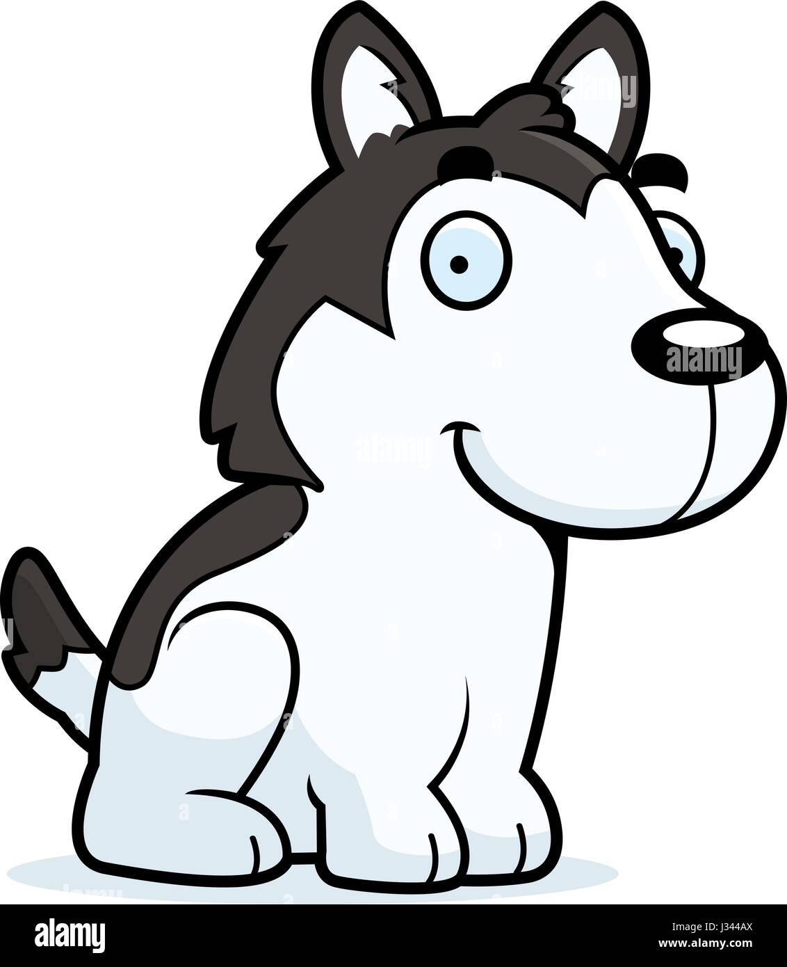 A cartoon illustration of a Husky sitting Stock Vector Image & Art - Alamy