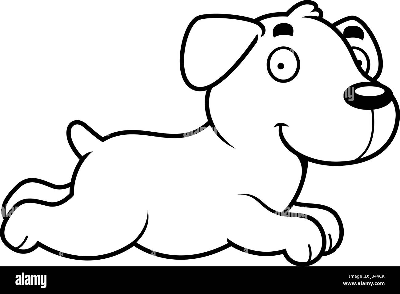 A cartoon illustration of a Labrador Retriever running Stock Vector ...