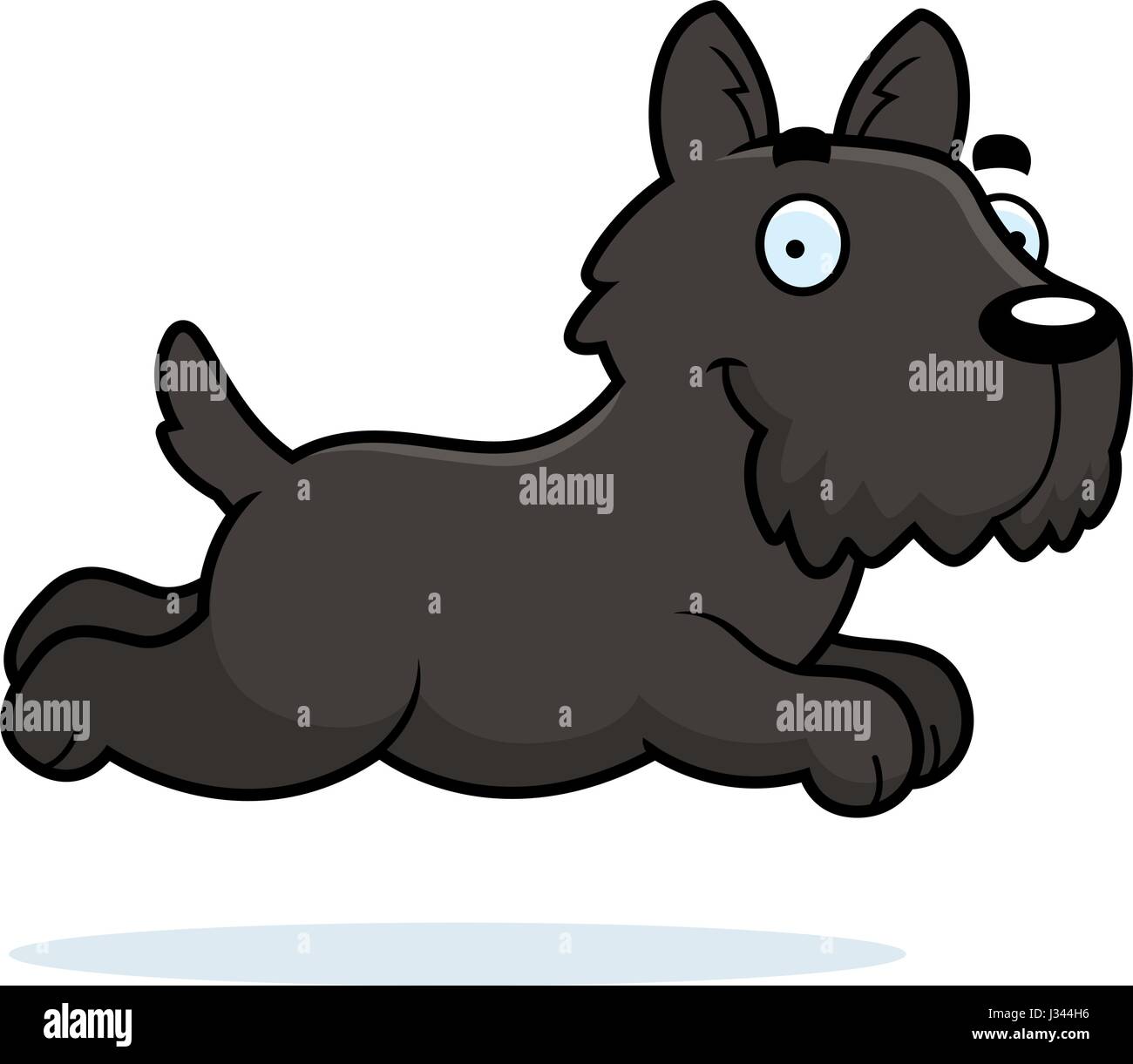 A cartoon illustration of a Scottie running Stock Vector Image & Art ...