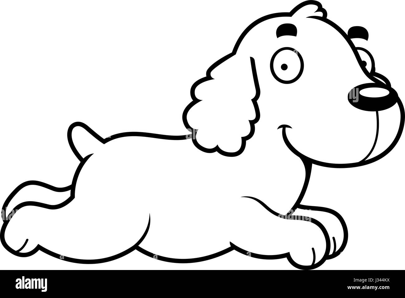 A cartoon illustration of a Cocker Spaniel running Stock Vector Image ...
