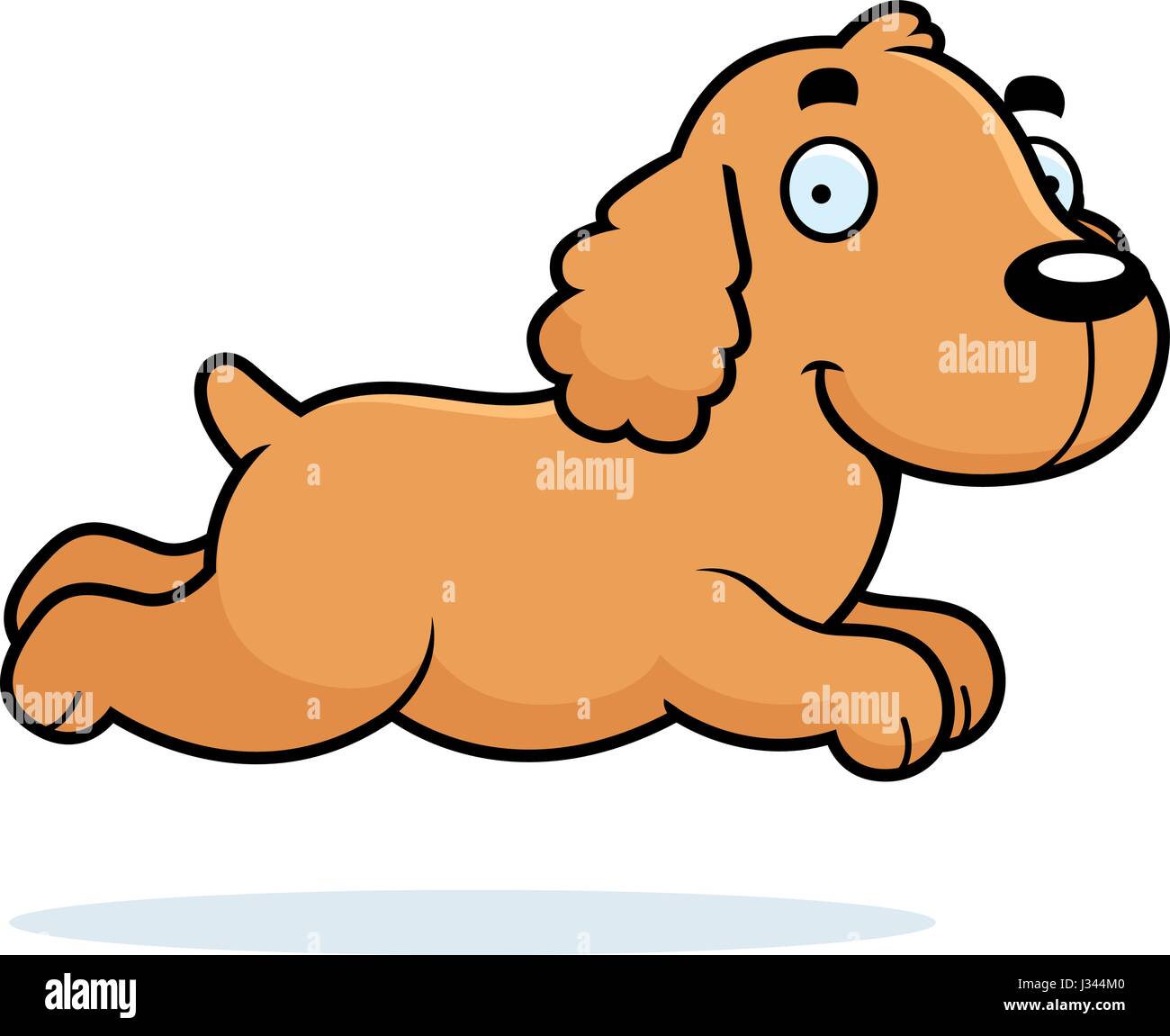 A cartoon illustration of a Cocker Spaniel running Stock Vector Image ...