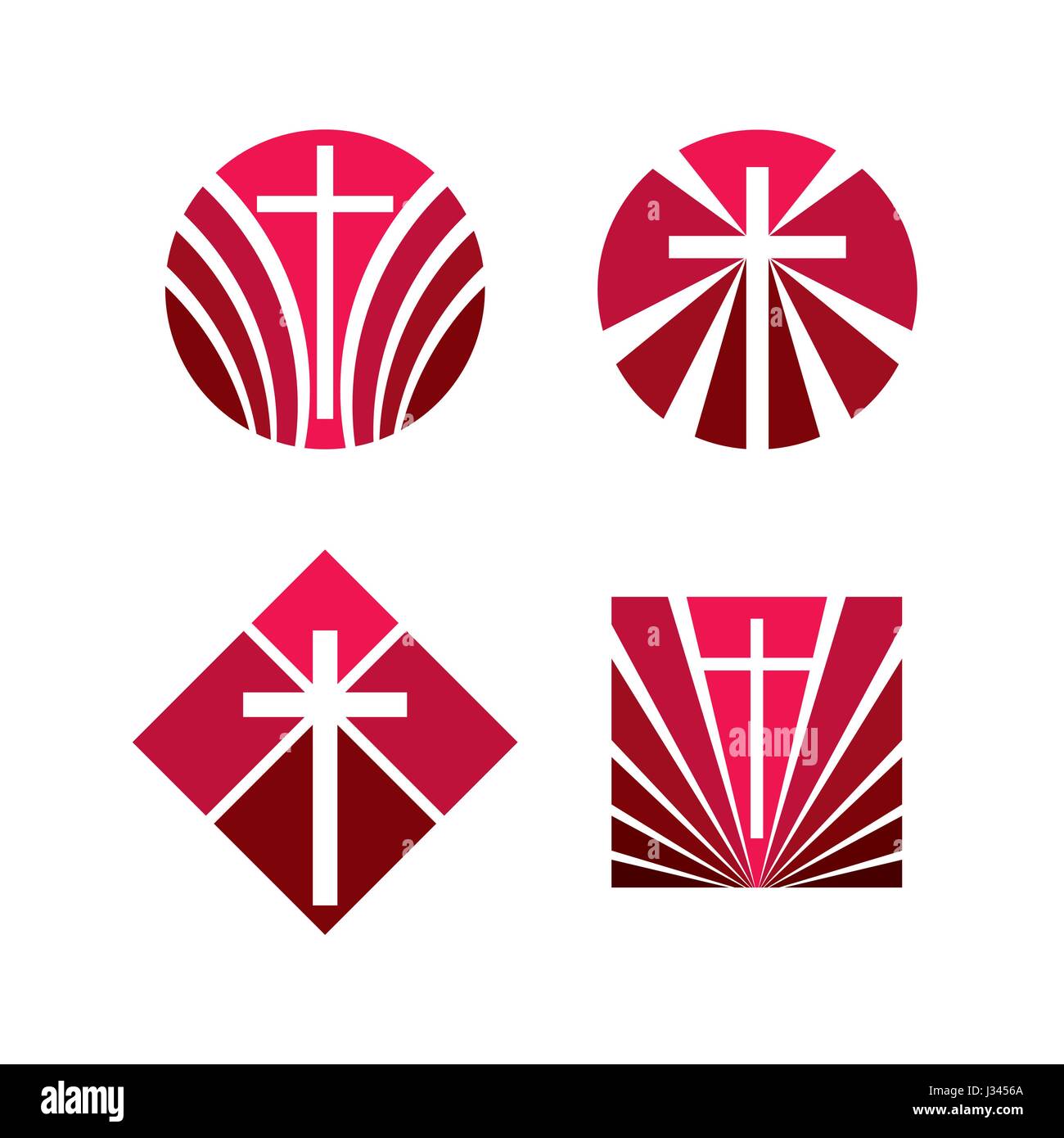 Church logo. Christian symbols. The cross of Jesus Stock Vector Image ...
