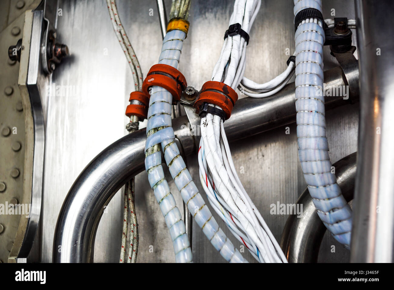 Electric cable. Components of the electrical circuit. Industrial ...