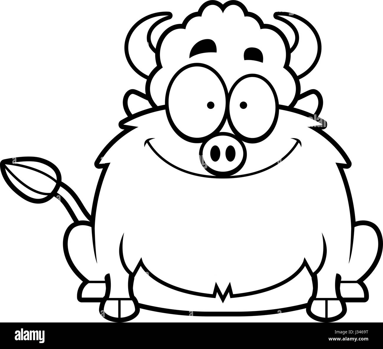 A cartoon illustration of a bison smiling Stock Vector Image & Art - Alamy