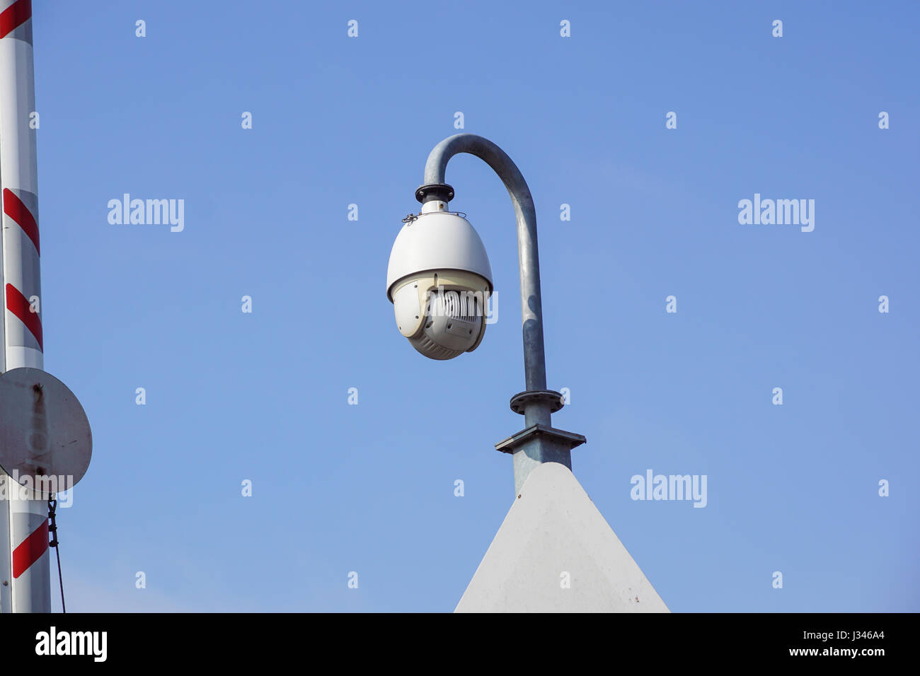 Security cameras to be installed on high poles Stock Photo - Alamy