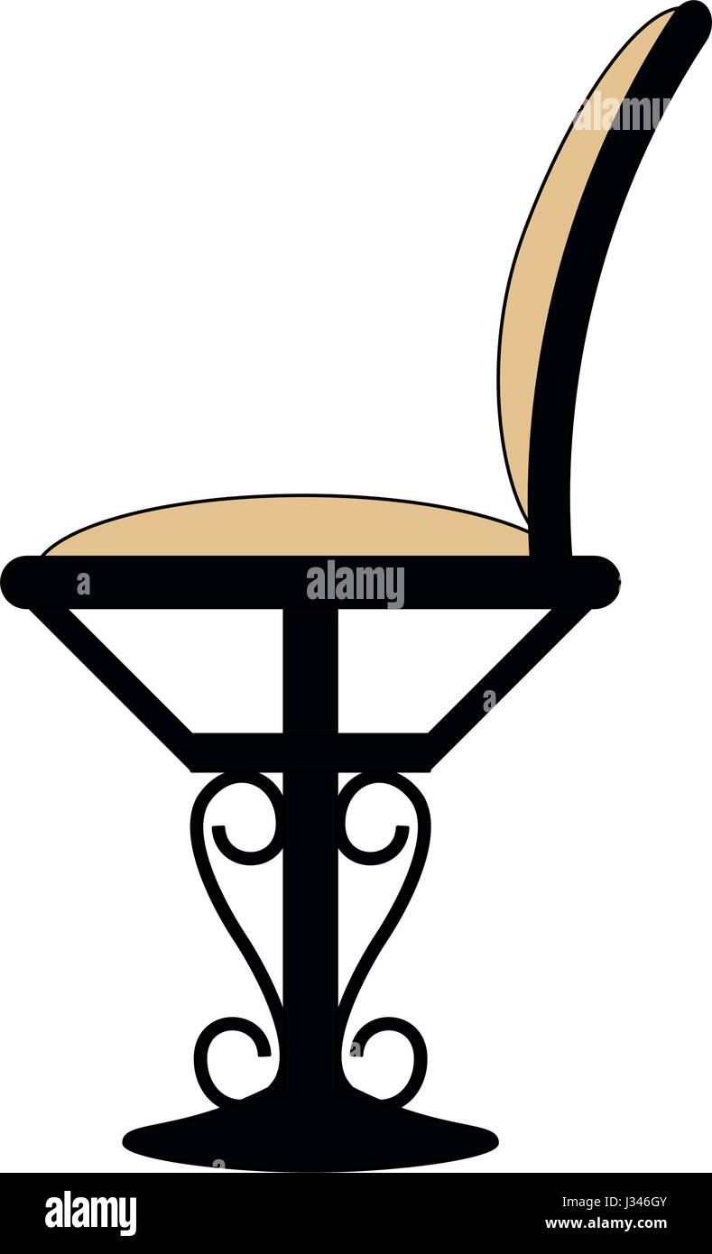 color image cartoon elegant dining chair Stock Vector Image & Art - Alamy