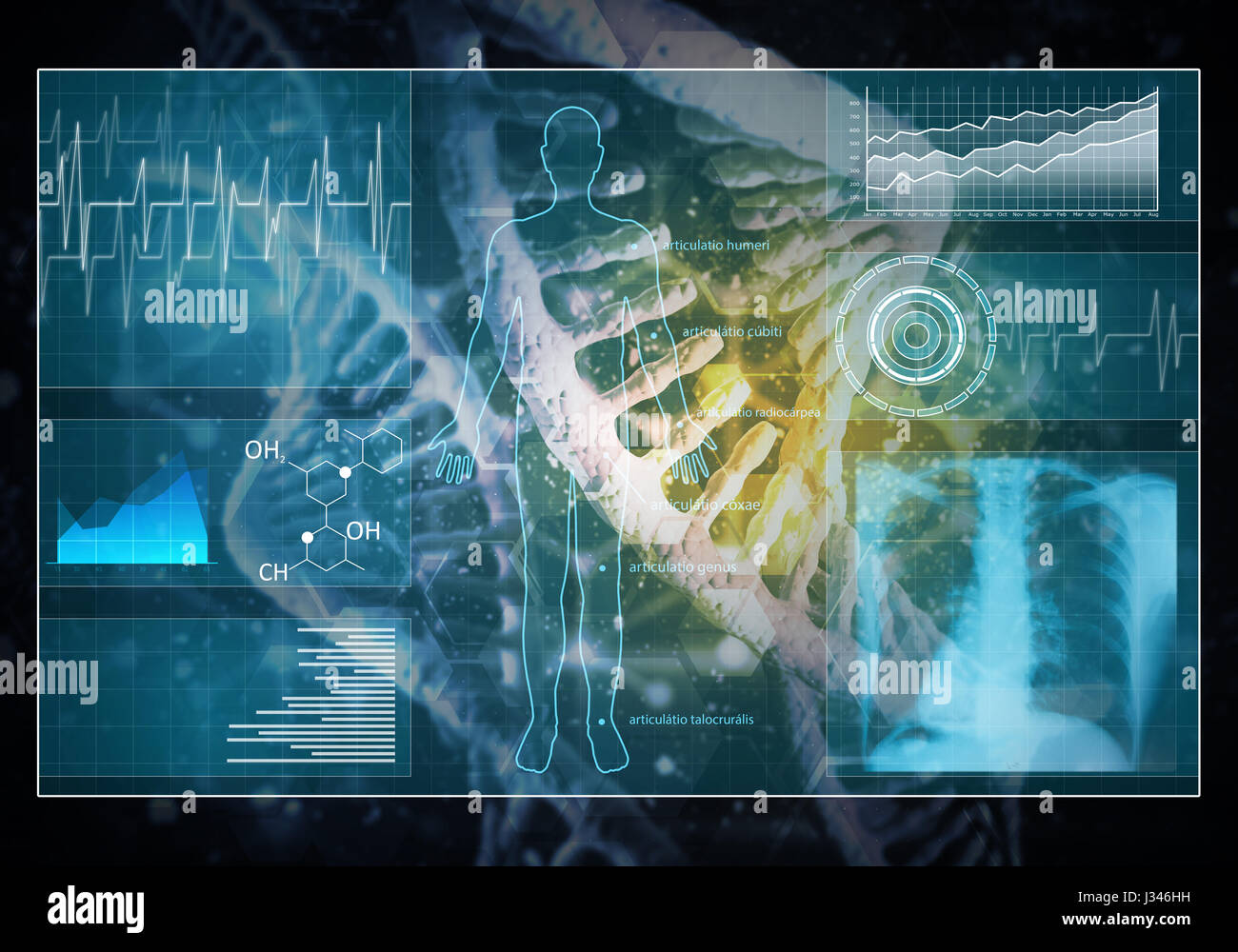 Medicine user interface Stock Photo - Alamy