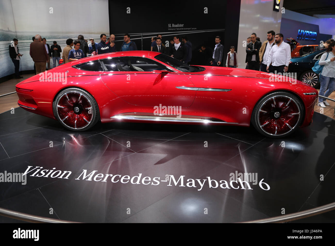 ISTANBUL, TURKEY - APRIL 22, 2017: Vision Mercedes Maybach 6 on display ...