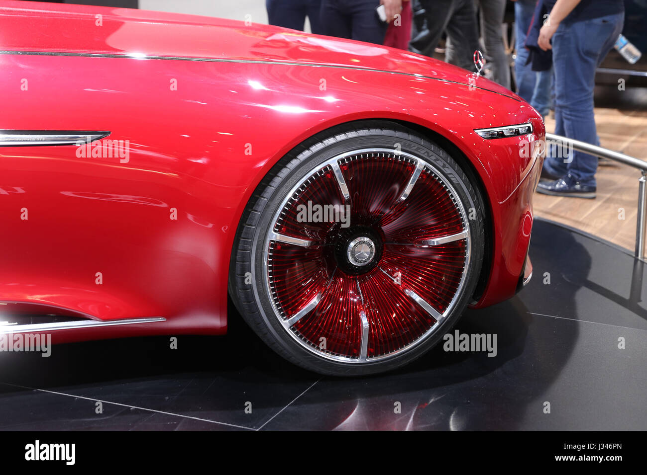 ISTANBUL, TURKEY - APRIL 22, 2017: Vision Mercedes Maybach 6 on display ...