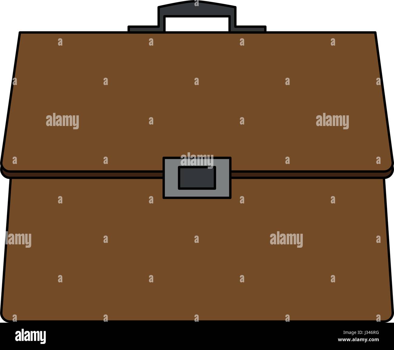 color image cartoon executive briefcase with handle Stock Vector Image ...
