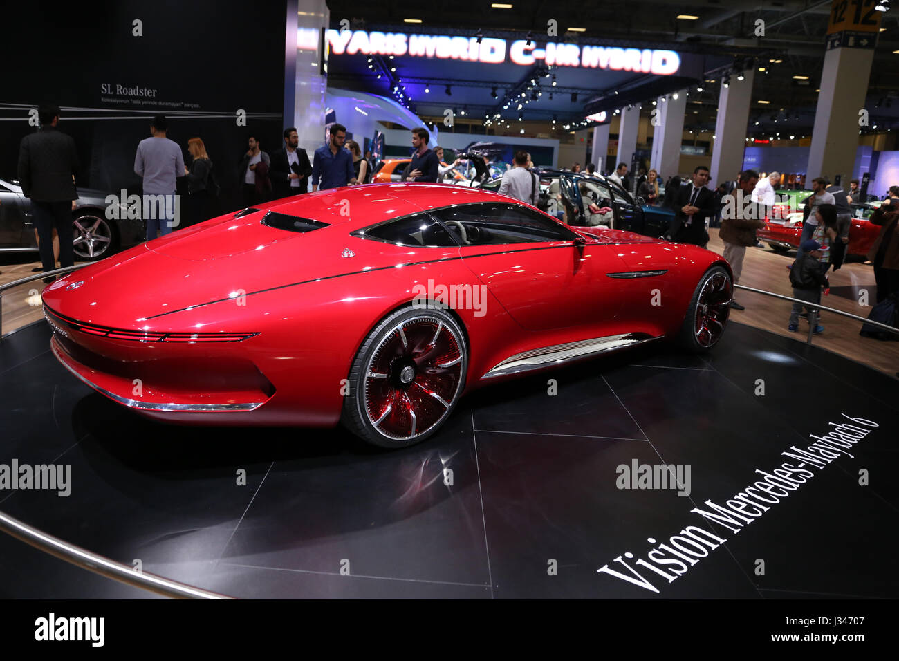 ISTANBUL, TURKEY - APRIL 22, 2017: Vision Mercedes Maybach 6 on display ...