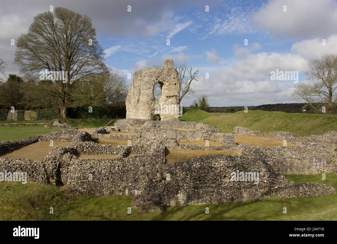 Ludgershall Castle 12th-century ruins Ludgershall Wiltshire Stock Photo ...