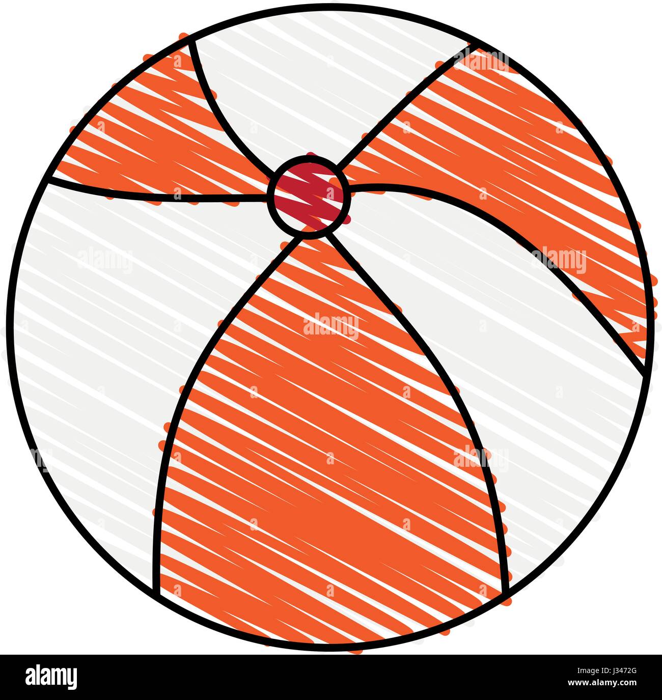 color crayon stripe beach ball toy fun Stock Vector Image & Art - Alamy