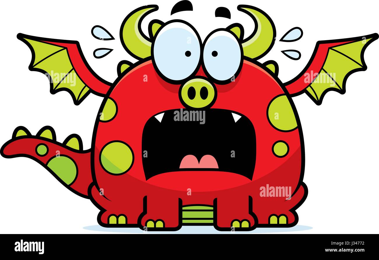 Cartoon Scary Dragon Drawing