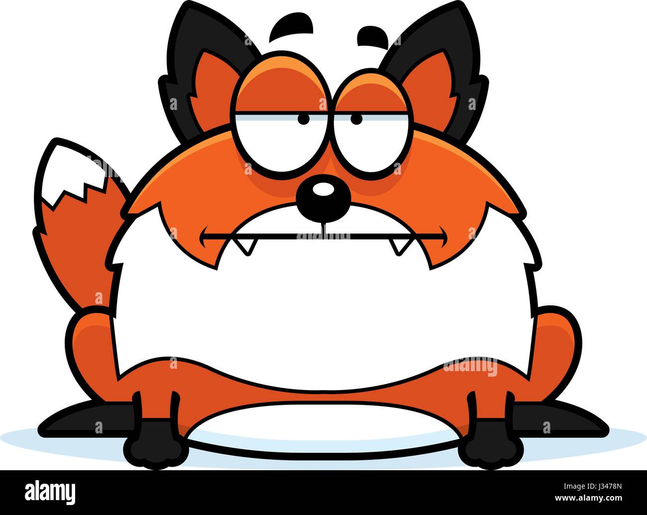 A cartoon illustration of a fox looking bored Stock Vector Image & Art ...
