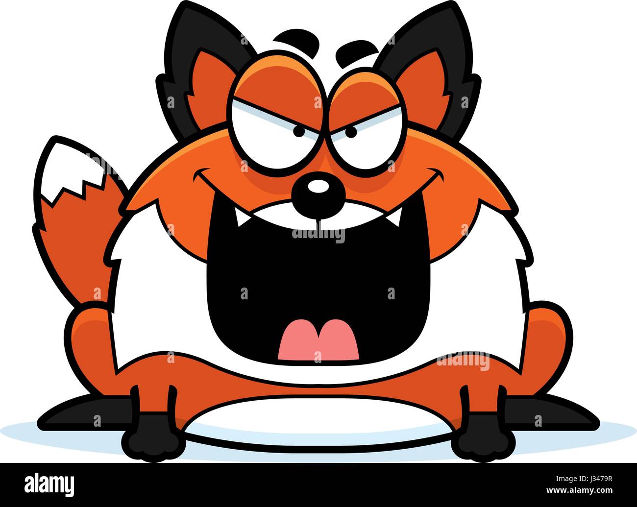 A cartoon illustration of an evil looking fox Stock Vector Image & Art ...