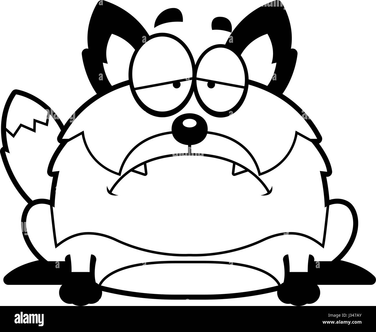 A cartoon illustration of a fox looking sad Stock Vector Image & Art ...