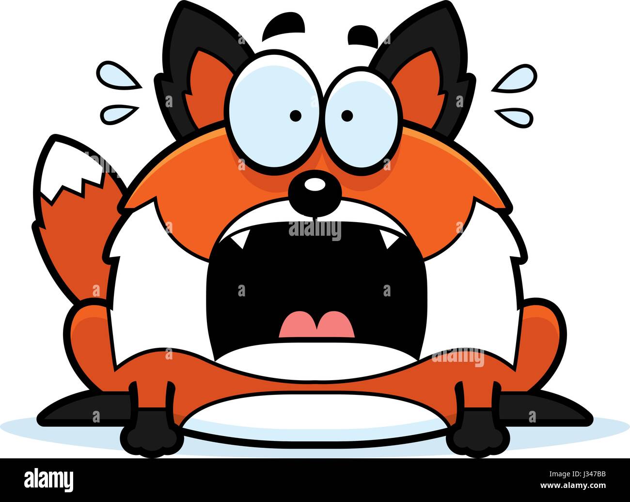A cartoon illustration of a fox looking scared Stock Vector Image & Art ...