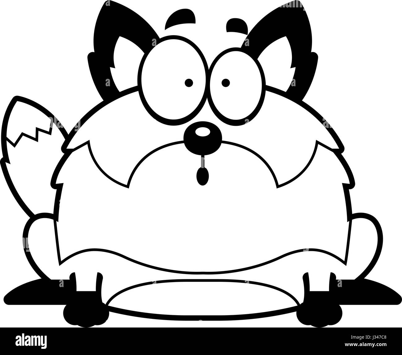 A cartoon illustration of a fox looking surprised Stock Vector Image ...