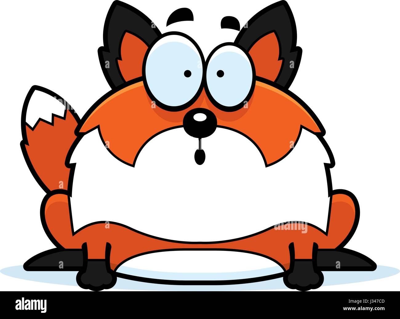 A cartoon illustration of a fox looking surprised Stock Vector Image ...