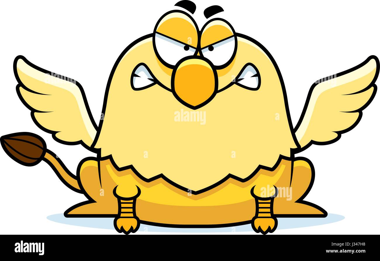 A cartoon illustration of a griffin looking angry Stock Vector Image ...