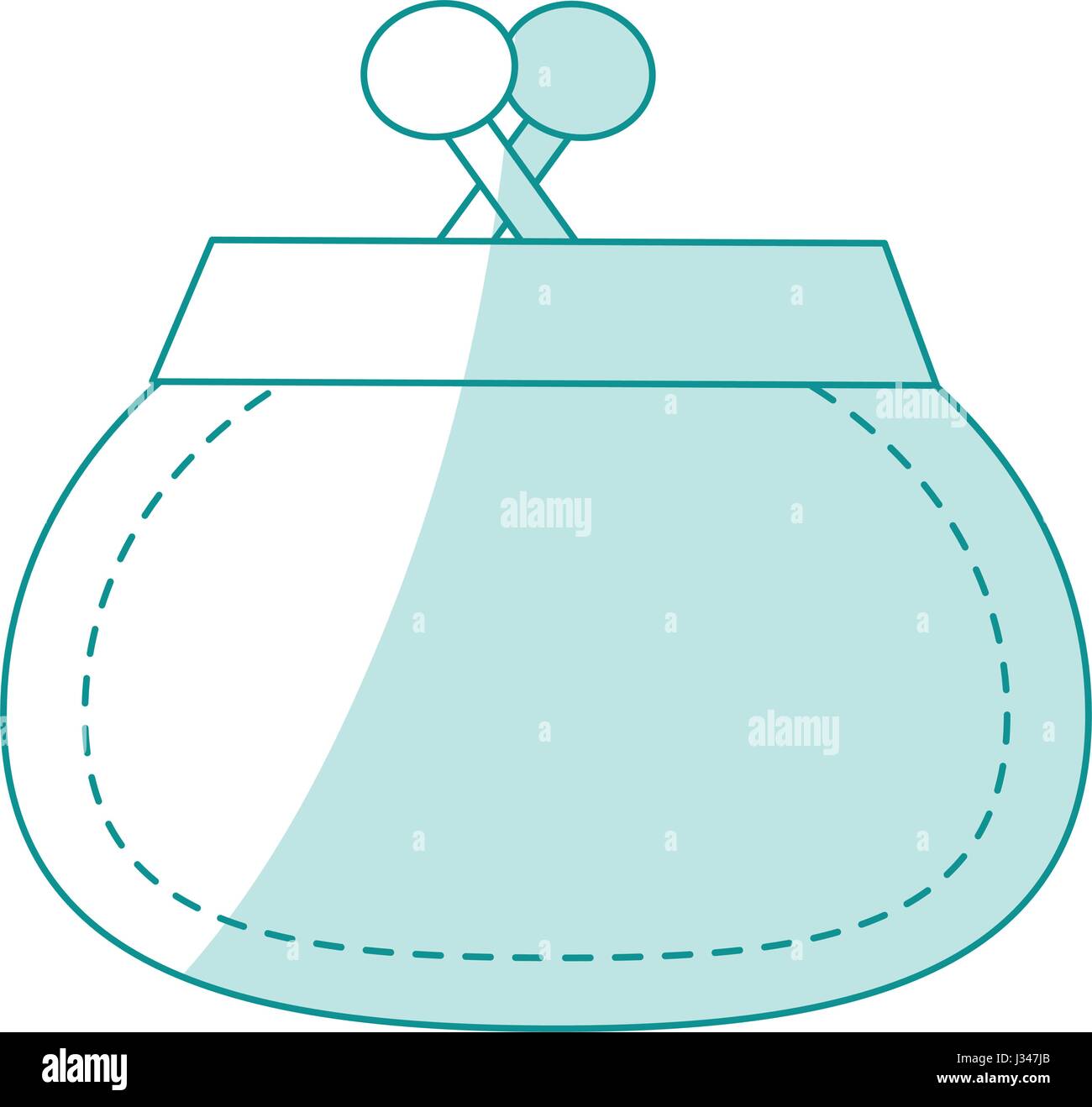 blue silhouette shading cartoon fashion women wallet for money Stock ...