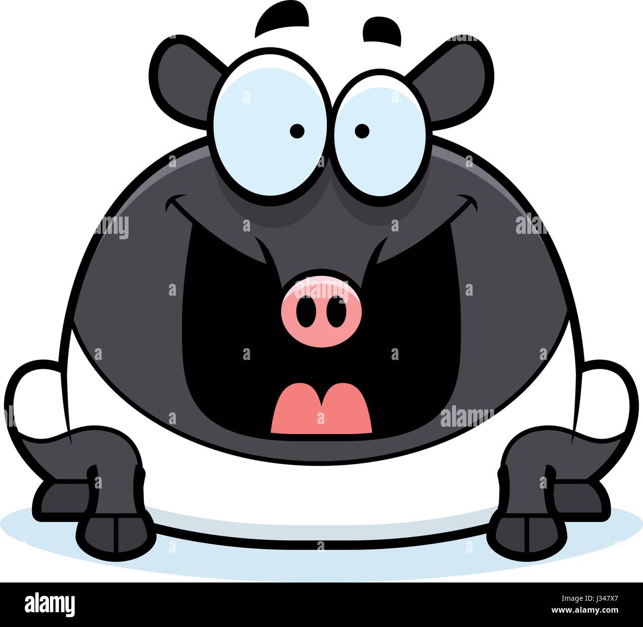 A cartoon illustration of a tapir looking happy Stock Vector Image ...