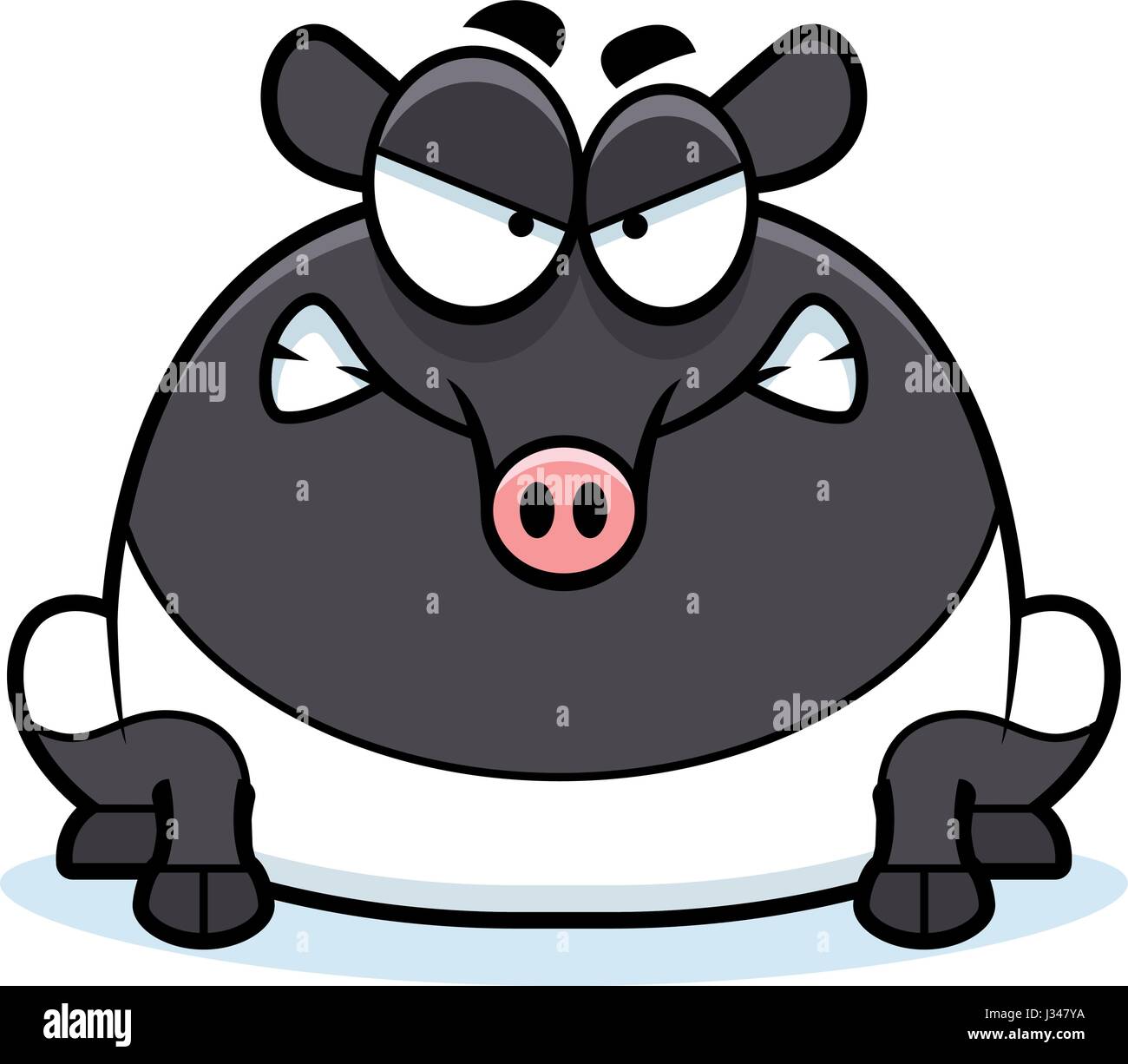 A cartoon illustration of a tapir looking angry Stock Vector Image ...