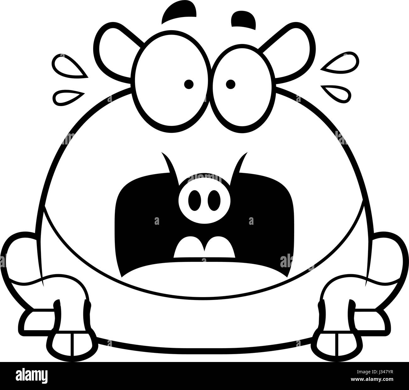 A cartoon illustration of a tapir looking scared Stock Vector Image ...