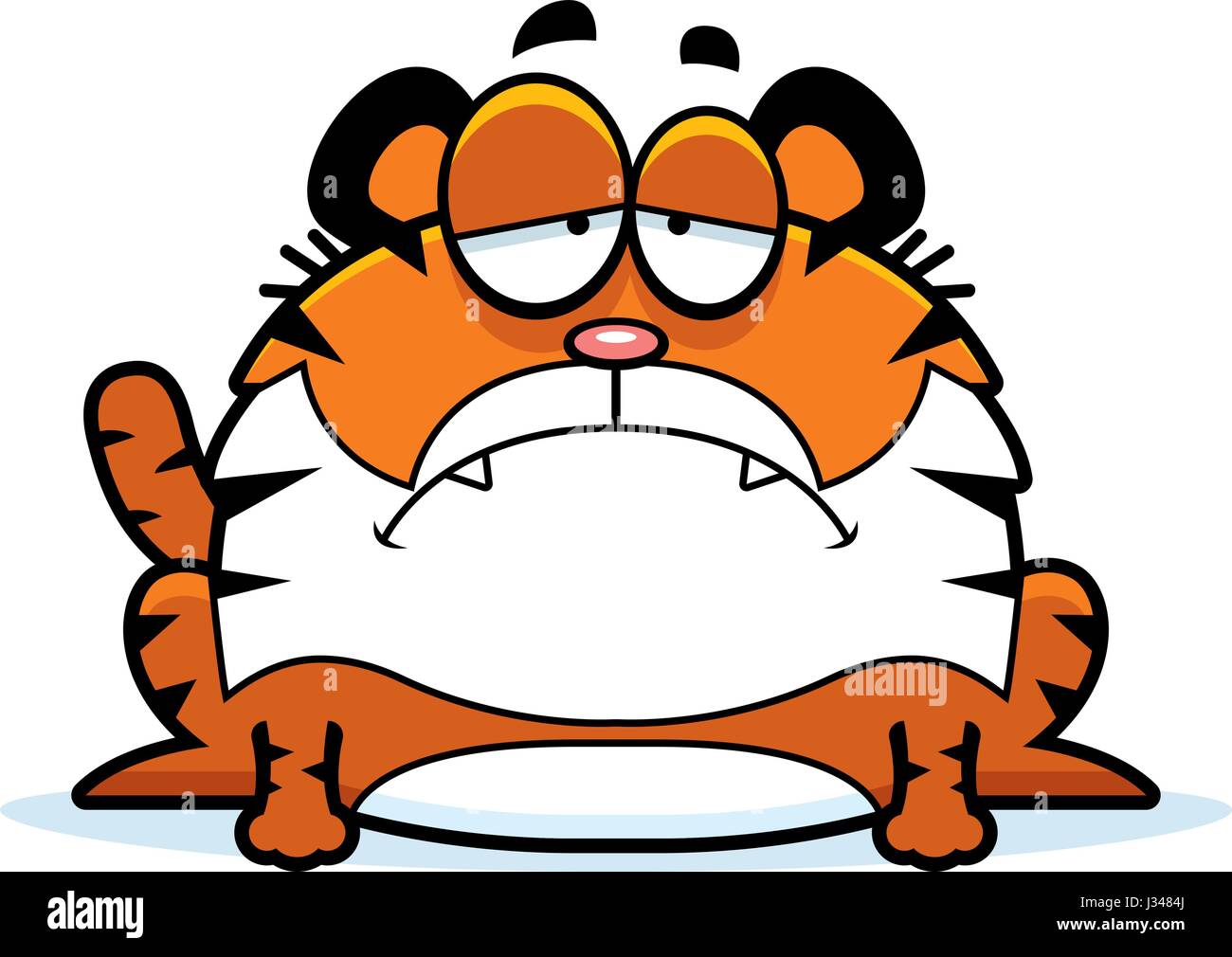 Sad Baby Tiger Cartoon