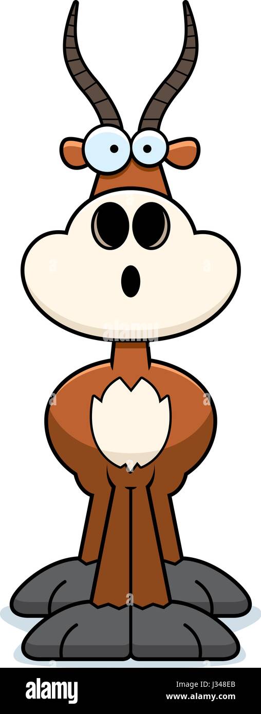 A cartoon illustration of an antelope looking surprised Stock Vector ...