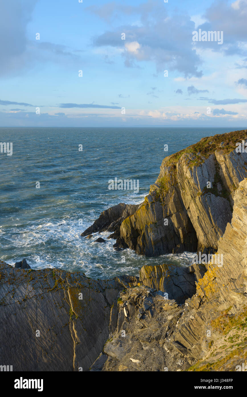 Rugged coastline of Bull Point in North Devon, England, UK Stock Photo ...