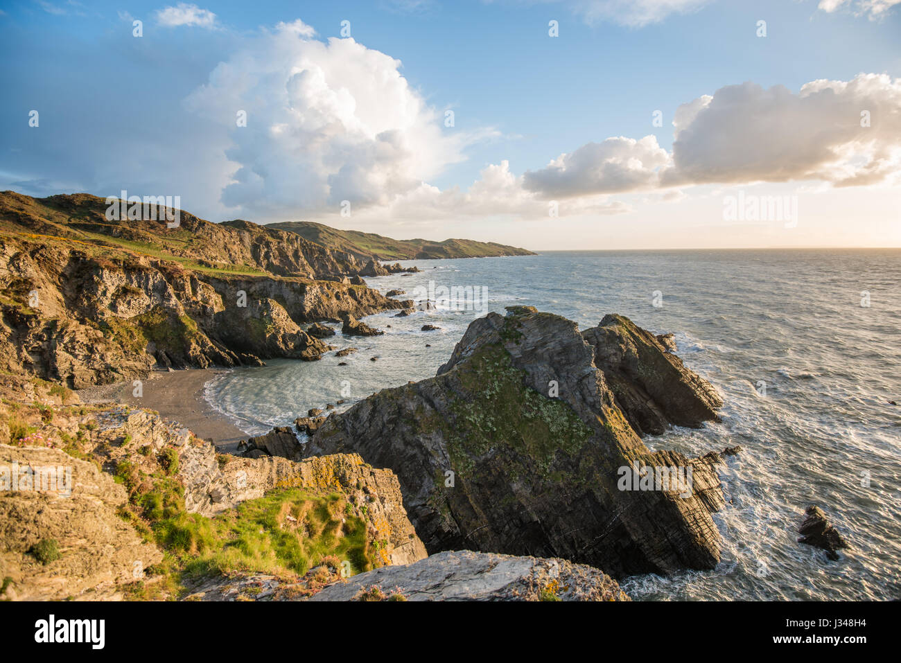 Rugged coastline of Bull Point in North Devon, England, UK Stock Photo ...